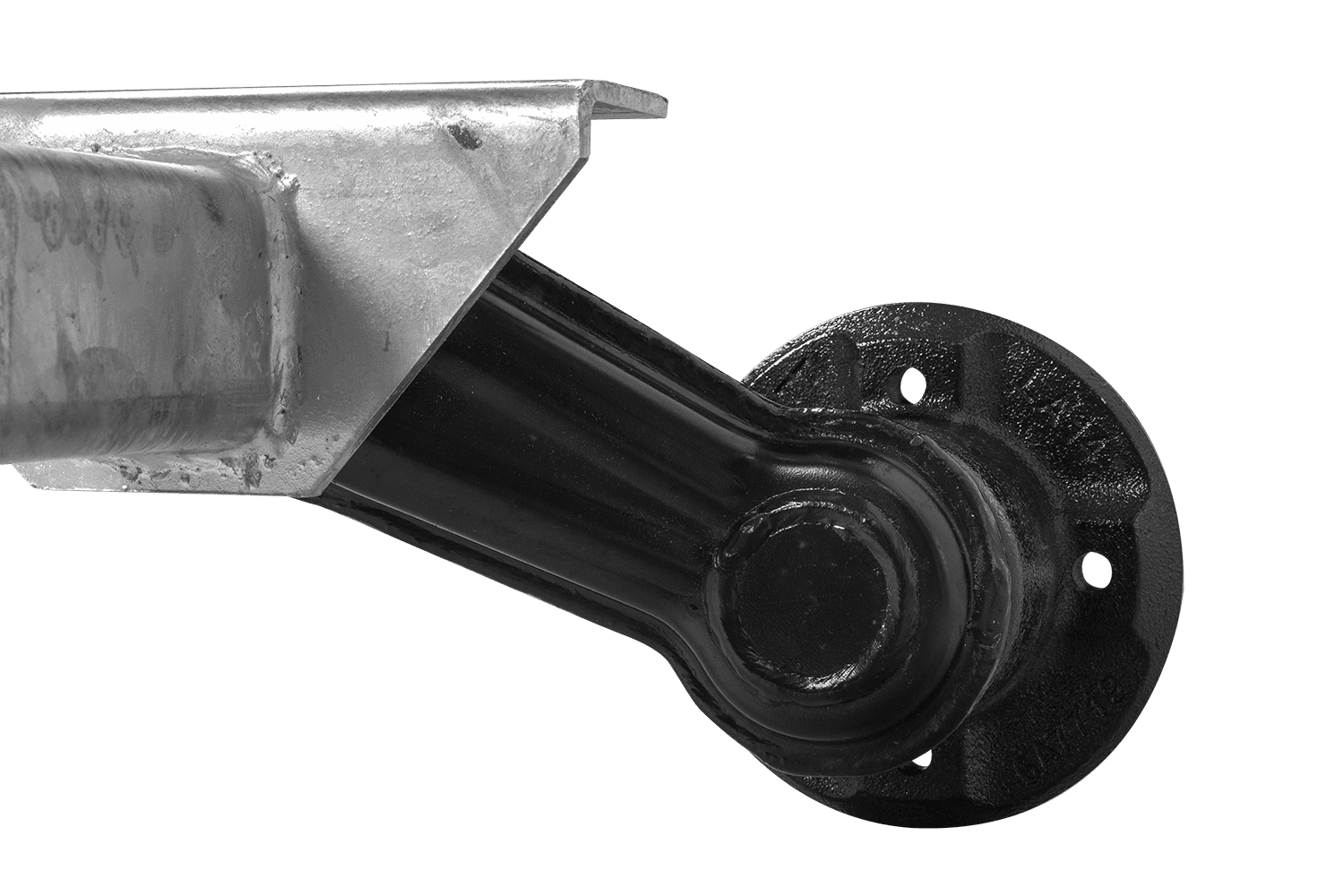 KNOTT VG7-L obromsad axel för släpvagn 750kg 1070mm 1370mm 4x100 ...